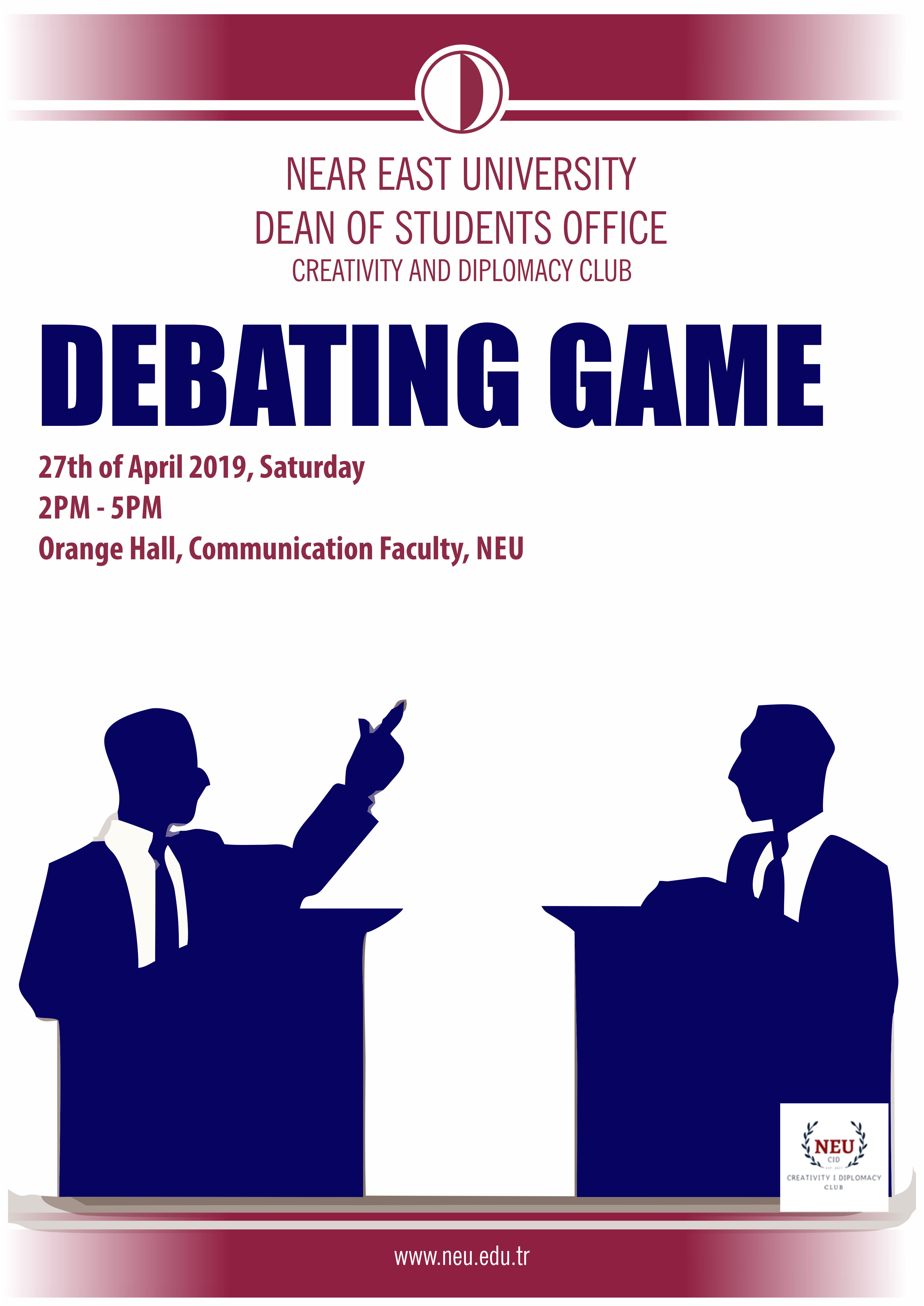‘Debating Game’ – NEU, Dean of Students Office